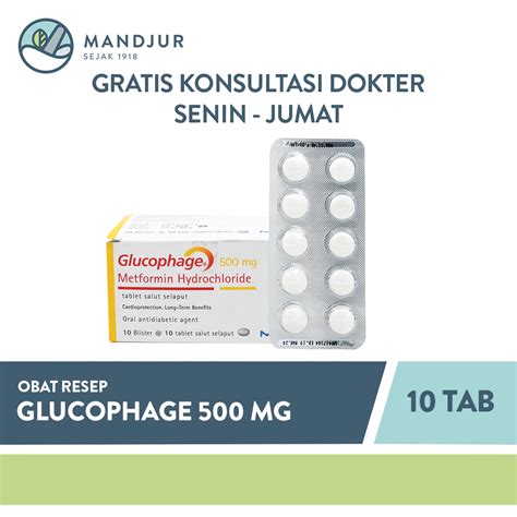 Jual Glucophage 500 Mg 10 Tablet Shopee Indonesia