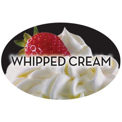 Whipped Creme Flavor Labels Whipped Creme Bakery Stickers