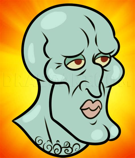 How To Draw Handsome Squidward Step By Step Drawing Guide By Dawn DragoArt