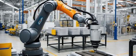 Automated Robotic Arm Working Efficiently In A Modern Factory Setting Premium Ai Generated Image