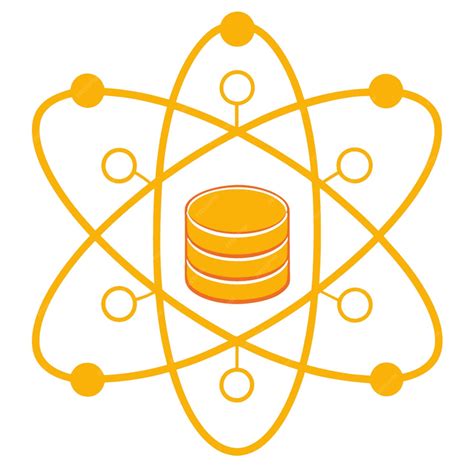 Premium Vector A Yellow And Orange Atom With A Gold Background With A