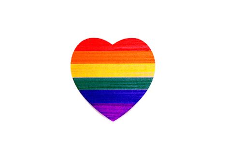 하트 종이 모양에 Lgbtq 색상 페인트 Lgbtq 프라이드 플래그 또는 무지개 자부심 플래그 흰색 배경에 고립 된 레즈비언