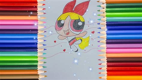 رسم فتيات القوةرسم شخصية بلوسوم من كرتون فتيات القوة Youtube