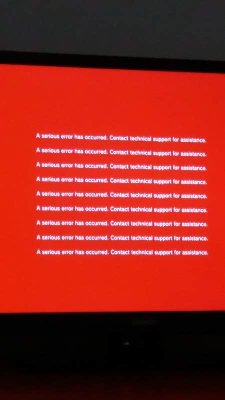 Ps3hen A Serious Error Has Occured Contact Technical Support For Assistance Psx Place
