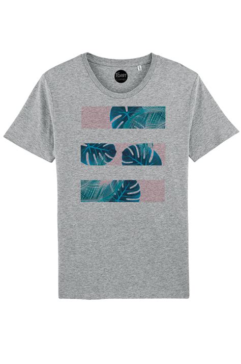 T Shirt Homme Rayures Palmes