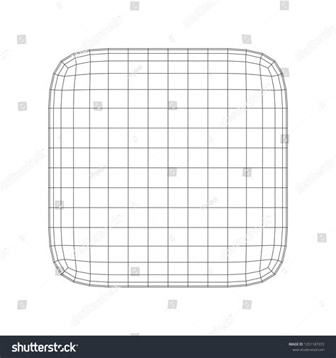 Wireframe Mesh Objects Network Line Hud Stock Vector Royalty Free Shutterstock