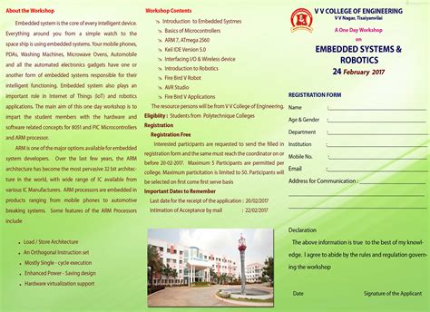 ECE Department Is Conducting A One Day Workshop On Embedded Systems Robotics On Th FEB