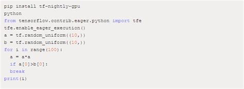 Tensorflow Eager Execution