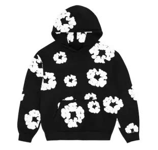 Denim Tears Black Cotton Wreath Hoodie