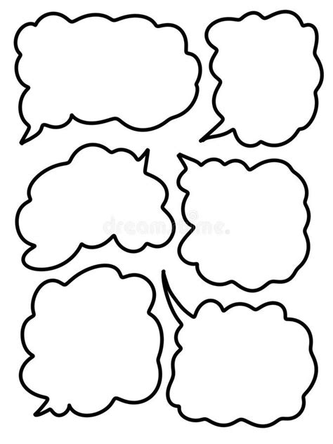 Set Of Thought Bubbles Illustration Stock Illustration Illustration