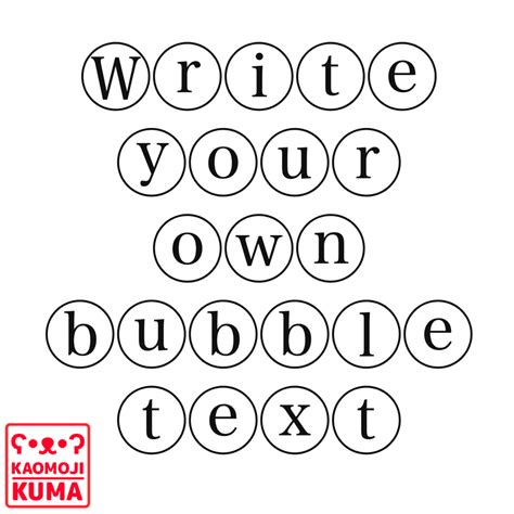Bubble Text Generator Kaomoji Kuma
