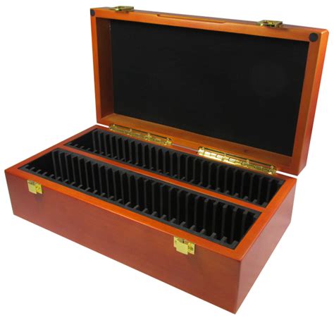 Wood Display Box 50 Pcgs Or Ngc Slabs