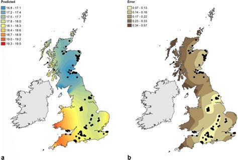 Prediction Surface A And Standard Error Surface B Of The Spatial