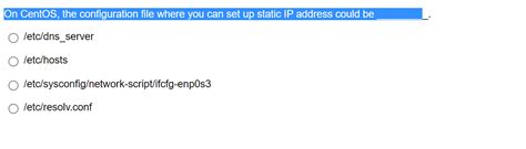 Solved On Centos The Configuration File Where You Can Set