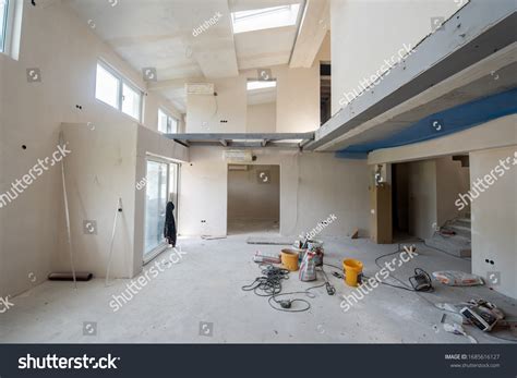Interior Construction Site Scaffolding Large Modern Stock Photo Shutterstock