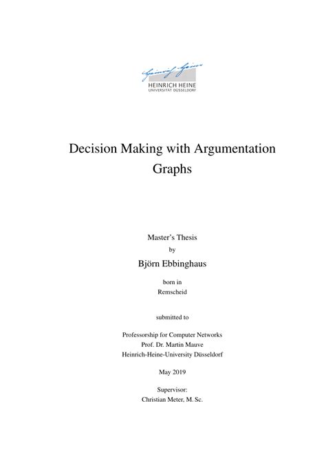 Pdf Decision Making With Argumentation Graphs