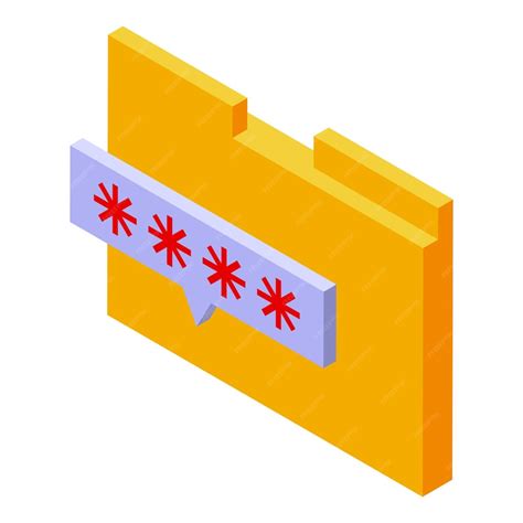 Premium Vector File Access Wrong Password Icon Isometric Vector Folder Error Entry