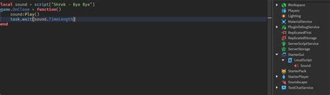 how to play a sound when player leaves the game scripting support