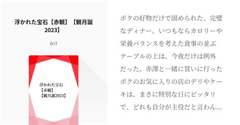 赤観 観月はじめ誕生祭2023 浮かれた宝石【赤観】【観月誕2023】 みけの小説 Pixiv