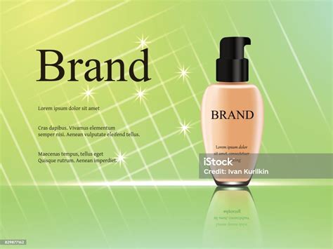 녹색 부드러운 배경 눈부심과 광선 신선도 광고 배너 카탈로그 아름다움 가죽 3d 벡터 현실적인 그림에 크림 디자인 3차원 형태에 대한 스톡 벡터 아트 및 기타 이미지