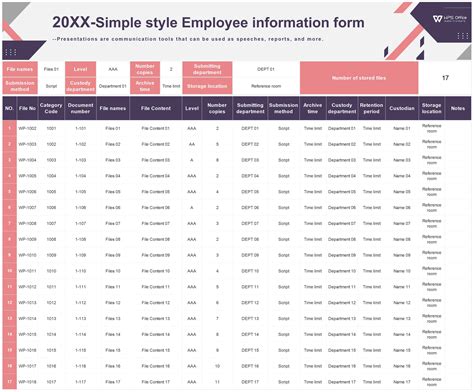 Excel Of Employee Information Form2 Xlsx Wps Free Templates
