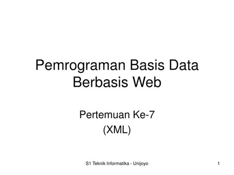Ppt Pemrograman Basis Data Berbasis Web Powerpoint Presentation Free