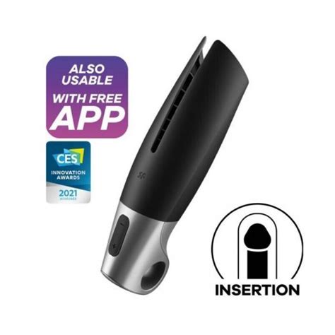 Satisfyer Power Masturbator App Enabled Silicone Stroker Black Sex