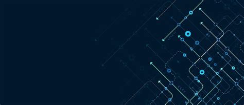 회로 연결 라인 및 점 네트워크 기술 및 연결 개념 분산 네트워크 노드 연결 프리미엄 벡터