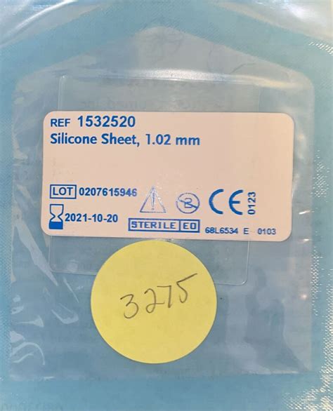 New Medtronic 1532520 Silicone Sheet 102mm X 50mm X 50m Surgical