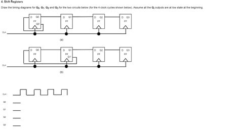 Solved 4 Shift Registers Draw The Timing Diagrams For Qo