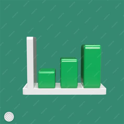 Premium Psd Increase Graph 3d Model Cartoon Style Render Illustration
