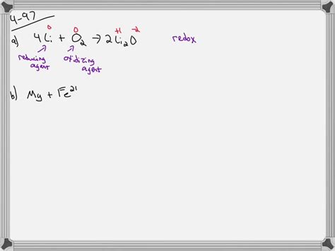 Solved Determine Whether Each Reaction Is A Redox Reaction For Each Redox Reaction Identify