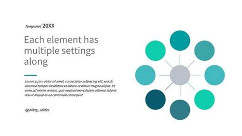 Enhance Your Visuals Flow Chart Graphic With Central Green Element Encircled By Blue Shapes