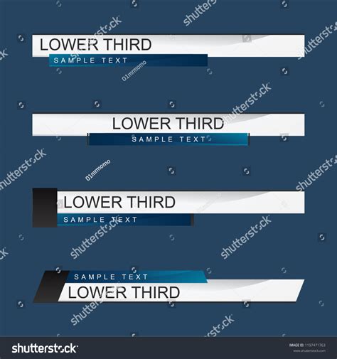 Lower Third Design Template Vector Illustration Stock Vector Royalty Free 1197471763