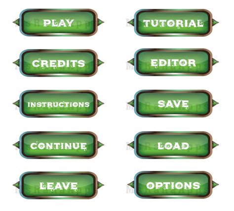 Game Art Buttons For Game Ui In Many Colors By Msranaapps