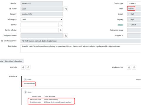 Srm Close Alert Dell Srm Automating Incident Management In