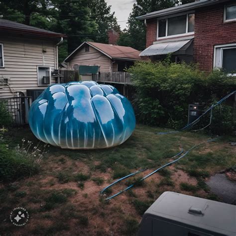 Night Of The Backyard Blob Thing A Translucent Blue Blob Covered In