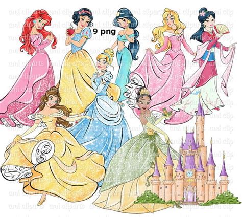 Princesas Disney Aquarela Kit Digital Elo7