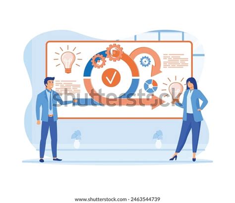 Scrum Agile Framework Plan Software Development Stock Vector Royalty