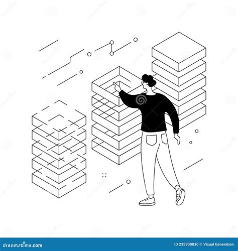 Database Abstract Concept Vector Illustration Stock Vector
