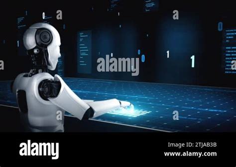 Futuristic Robot Artificial Intelligence Huminoid Ai Programming Coding Technology Development