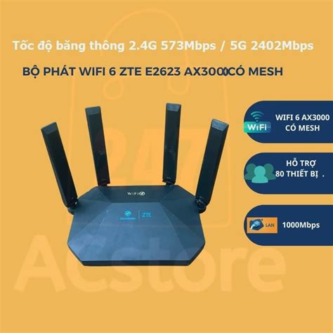 Zte E Wifi Router Ax Mbps With Mesh Band Wifi Through Walls Wifi Used Shopee