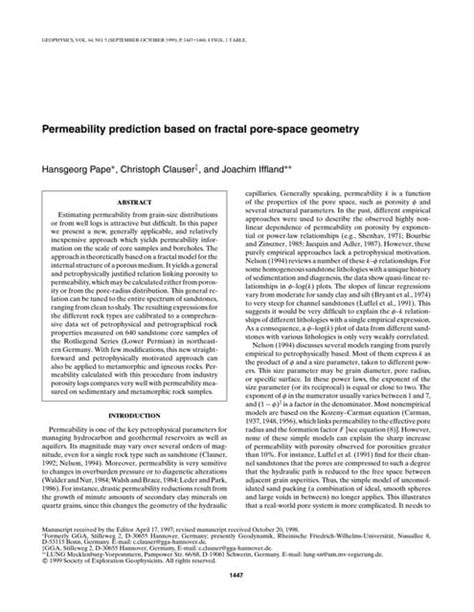 Permeability Prediction Pdf