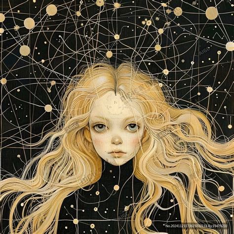 Ai创作图星座系列插画 扭曲人像插画 星座插画 十二星座插画 宇宙女孩 星座装饰画 长发少女插画 插画星座 原创星座 星球女孩 少女海报插画 双鱼座插画 另类插画 肌理风格插画 女孩插画封面