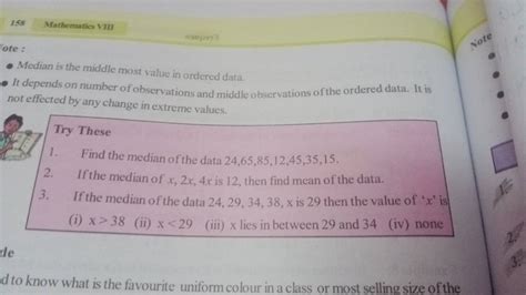 Median Is The Middle Most Value In Ordered Datait Depends On Number Of