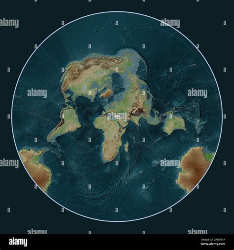 Anatolian Tectonic Plate On The Wiki Style Elevation Map In The Lagrange Oblique Projection