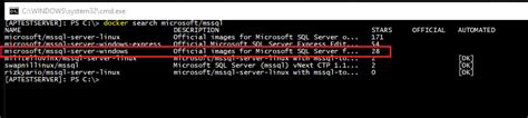 running sql server containers on windows server 2016 core