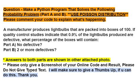 Solved Hello Please Create A Python Program That Solves The Chegg