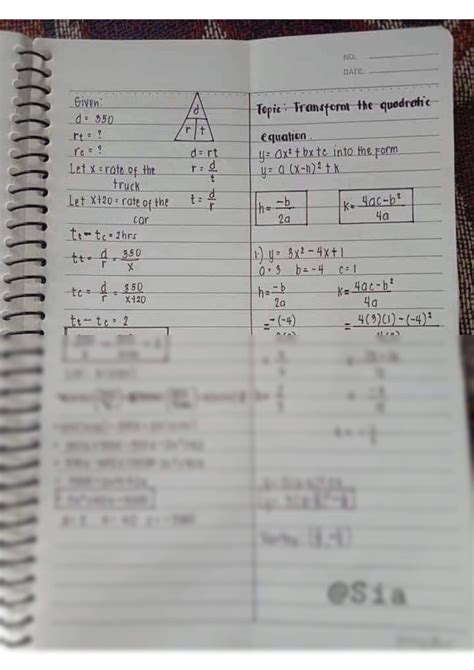 Solution Grade 9 Math Notes Exercises Studypool