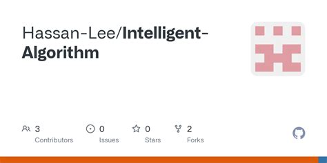 Github Hassan Leeintelligent Algorithm